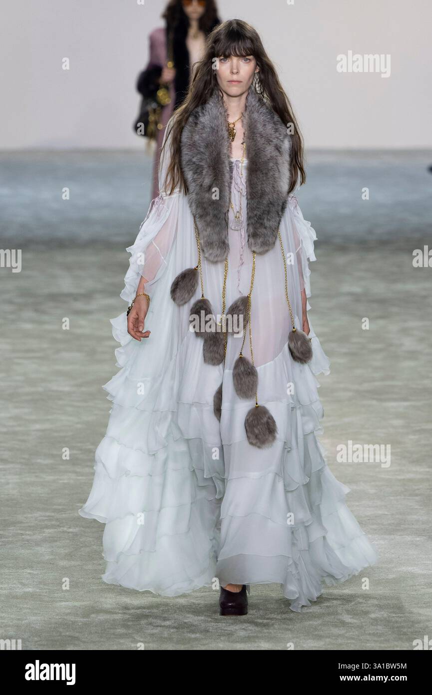 Model Meghan Collison walks on the runway during the Chloe Ready to ...