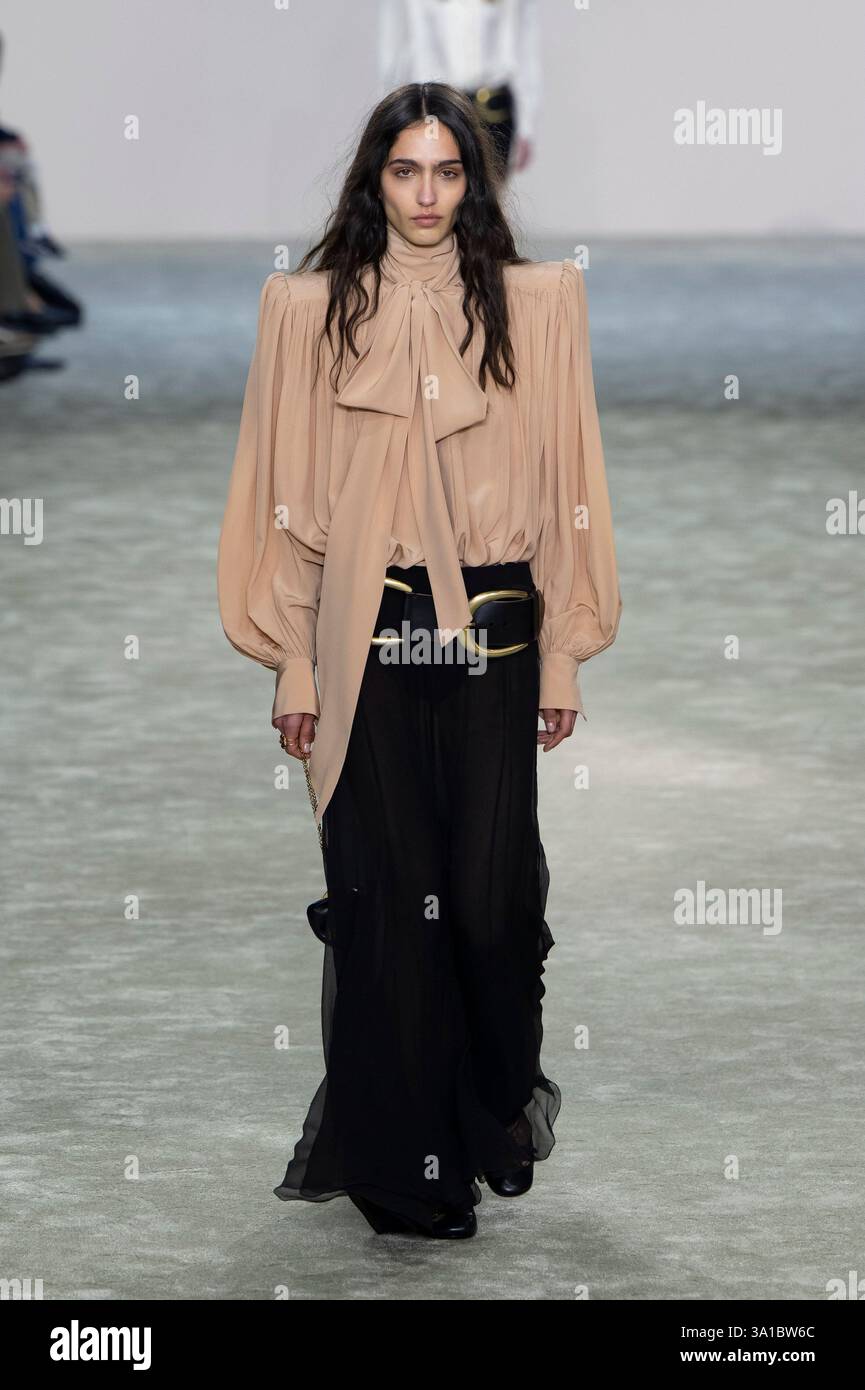 Model Sara Caballero walks on the runway during the Chloe Ready to Wear Fashion Show at Paris ...