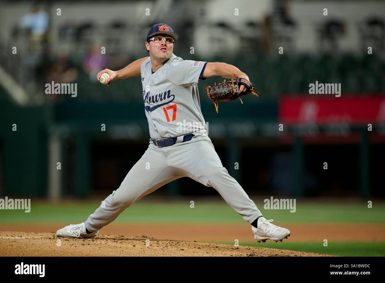 Auburn Tigers pitcher Samuel Dutton (17) during an NCAA baseball game ...