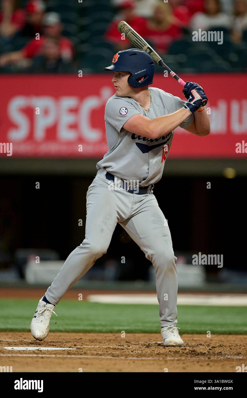 Auburn Tigers Ike Irish (18) at bat during an NCAA baseball game ...