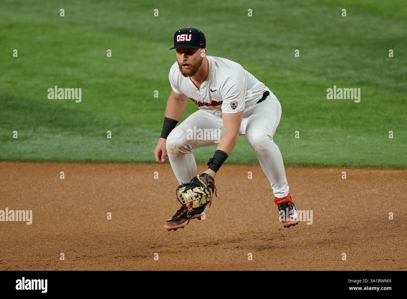 Oregon State Beavers first baseman Jacob Krieg (22) during an NCAA ...