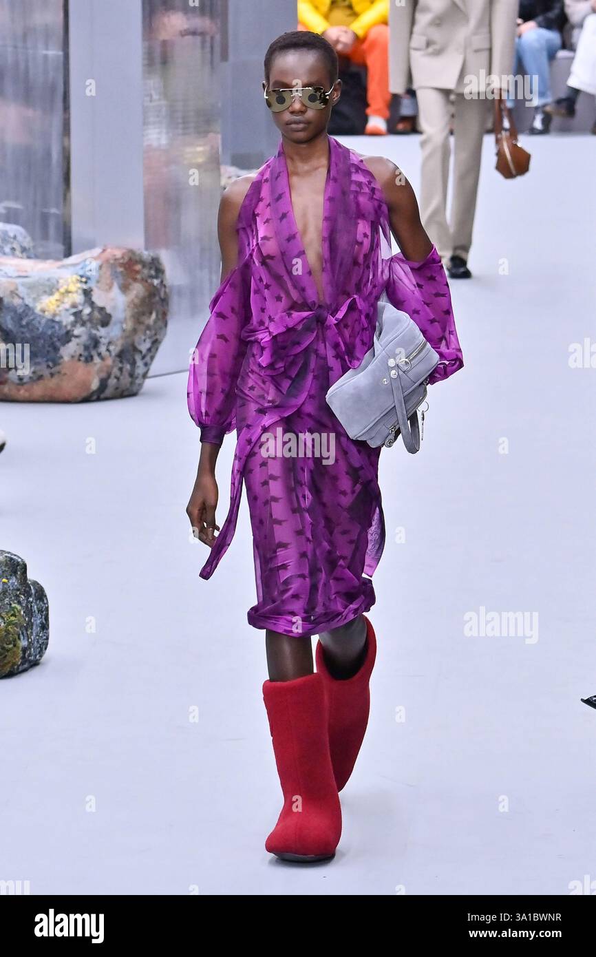 Paris, France. 05th Mar, 2025. Model Majda John Peter walks on the ...