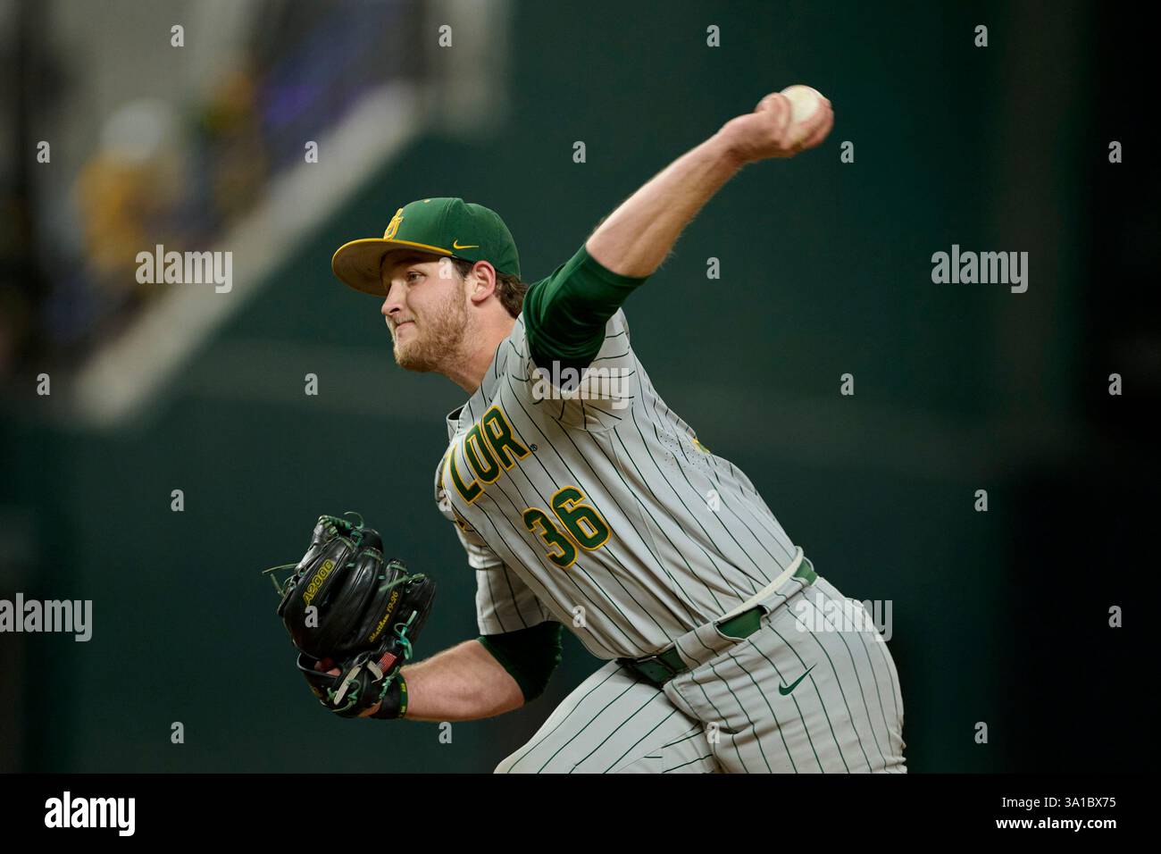 Baylor Bears pitcher Ethan Calder (36) during an NCAA baseball game ...