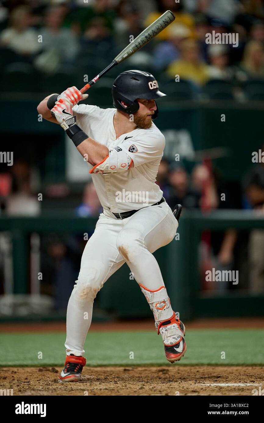Oregon State Beavers Jacob Krieg (22) at bat during an NCAA baseball ...