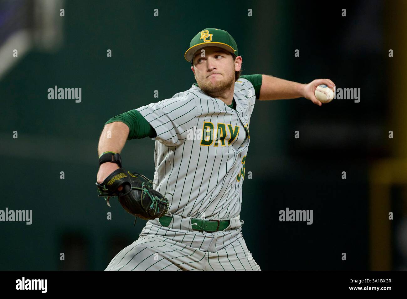 Baylor Bears pitcher Ethan Calder (36) during an NCAA baseball game ...