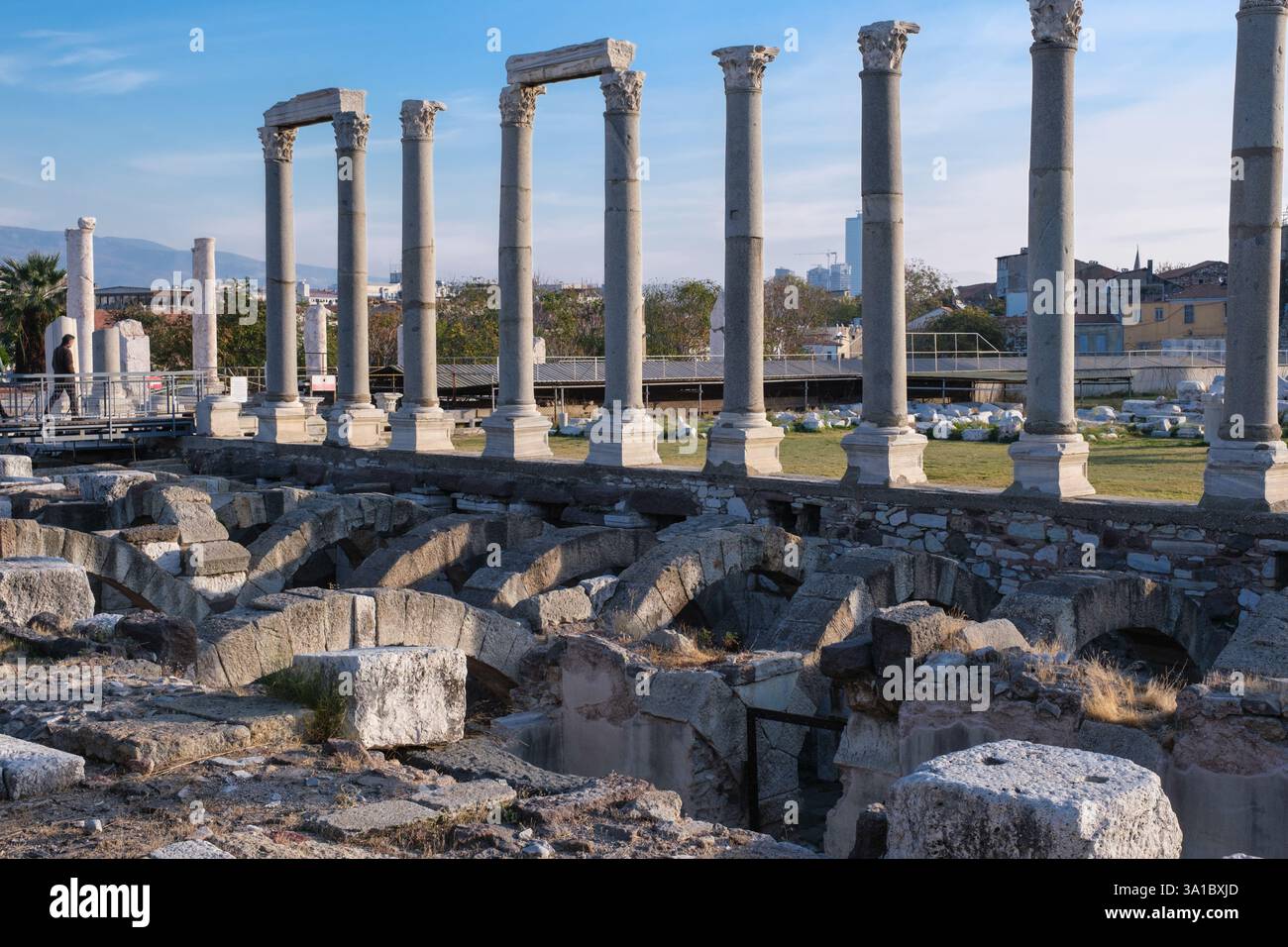 Izmir, Turkey, Turkiye. Partial Reconstruction of Agora of Roman-era ...