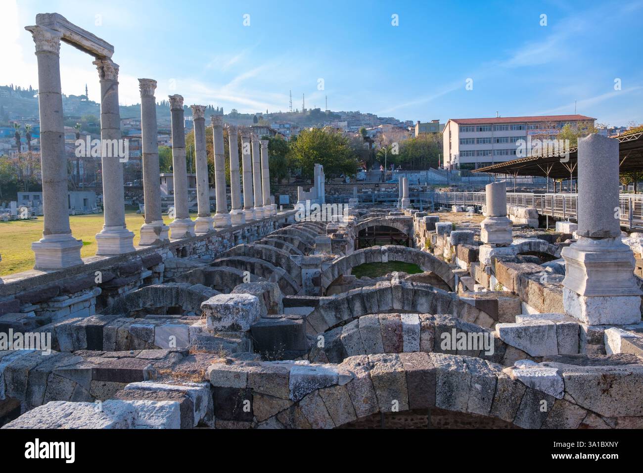 Izmir, Turkey, Turkiye. Partial Reconstruction of Agora of Roman-era ...