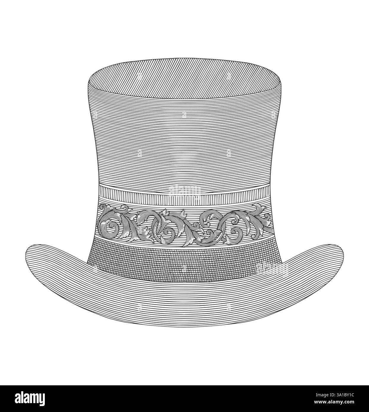 Magic hat engraving Stock Vector Images - Alamy