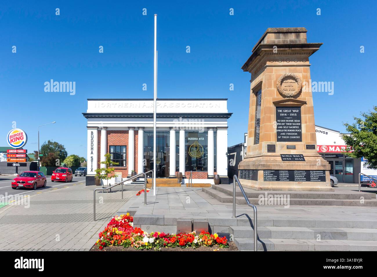 Rangiora war memorial and buddha stix thai restaurant town towns hi-res ...