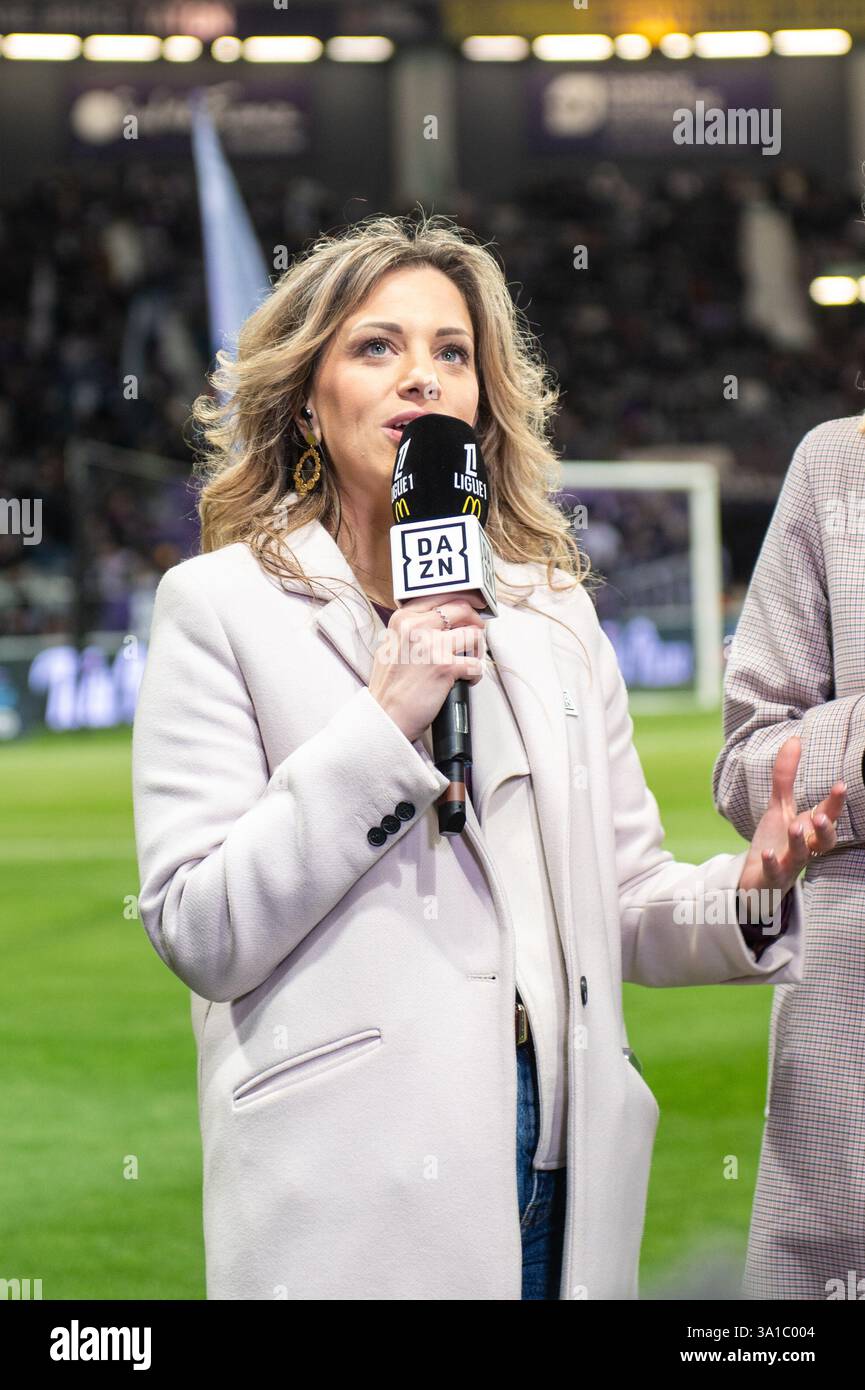 Ambre Godillon of Dazn during the French championship Ligue 1 football ...
