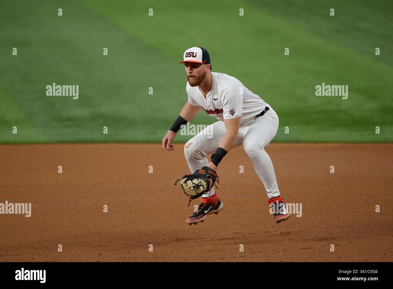 Oregon State Beavers first baseman Jacob Krieg (22) during an NCAA ...