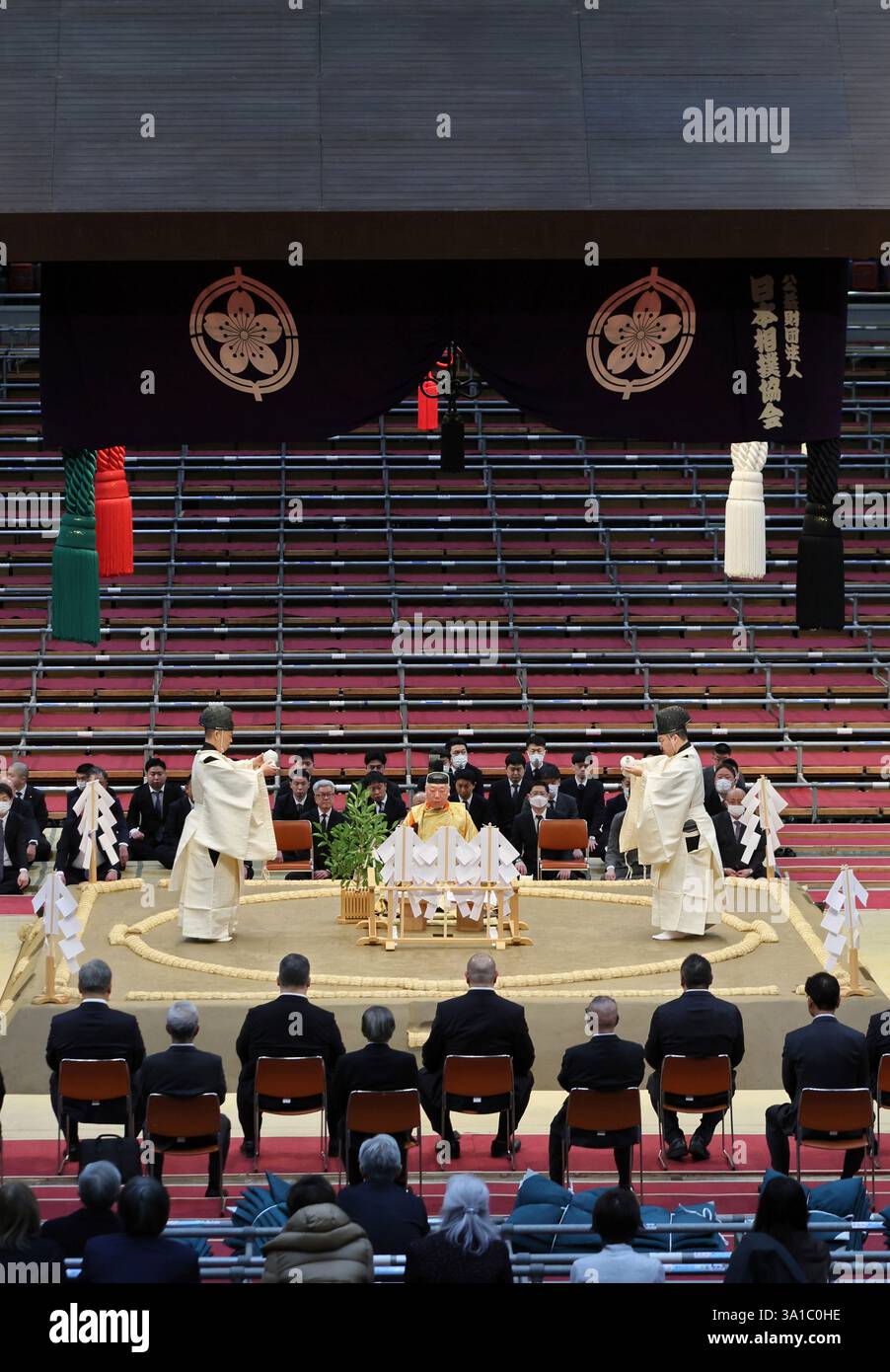 The Dohyo Matsuri, a Shinto ritual for sumo wrestling, is held the day ...