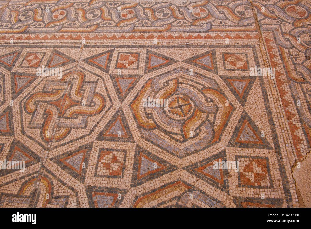 Sardis, Turkey, Turkiye. Mosaics inside the Sardis Synagogue Stock ...