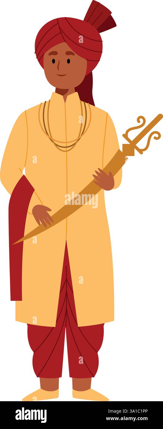 indian king warrior Stock Vector Image & Art - Alamy