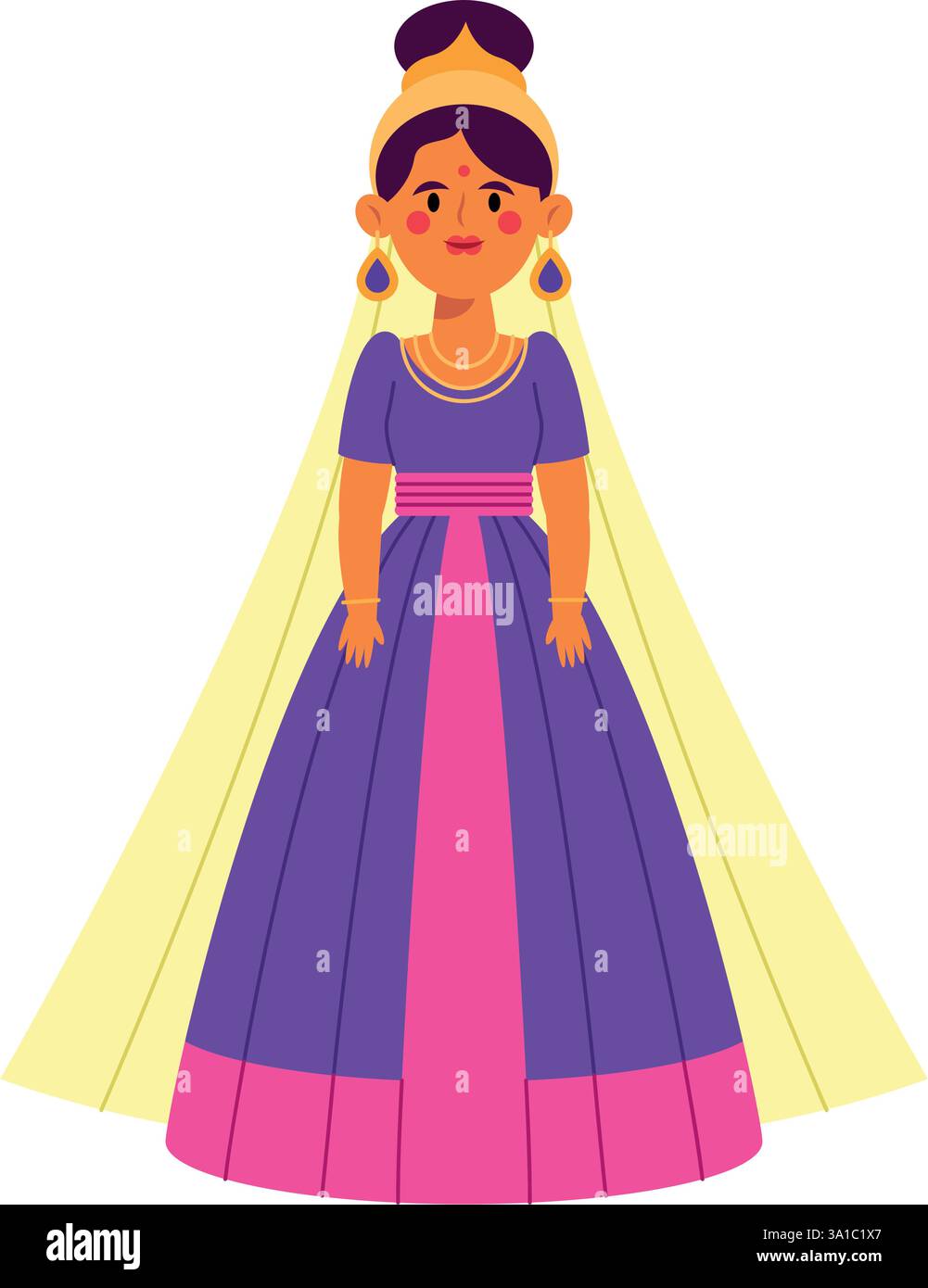 Indian Bride Wedding Saree Stock Vector Image & Art - Alamy