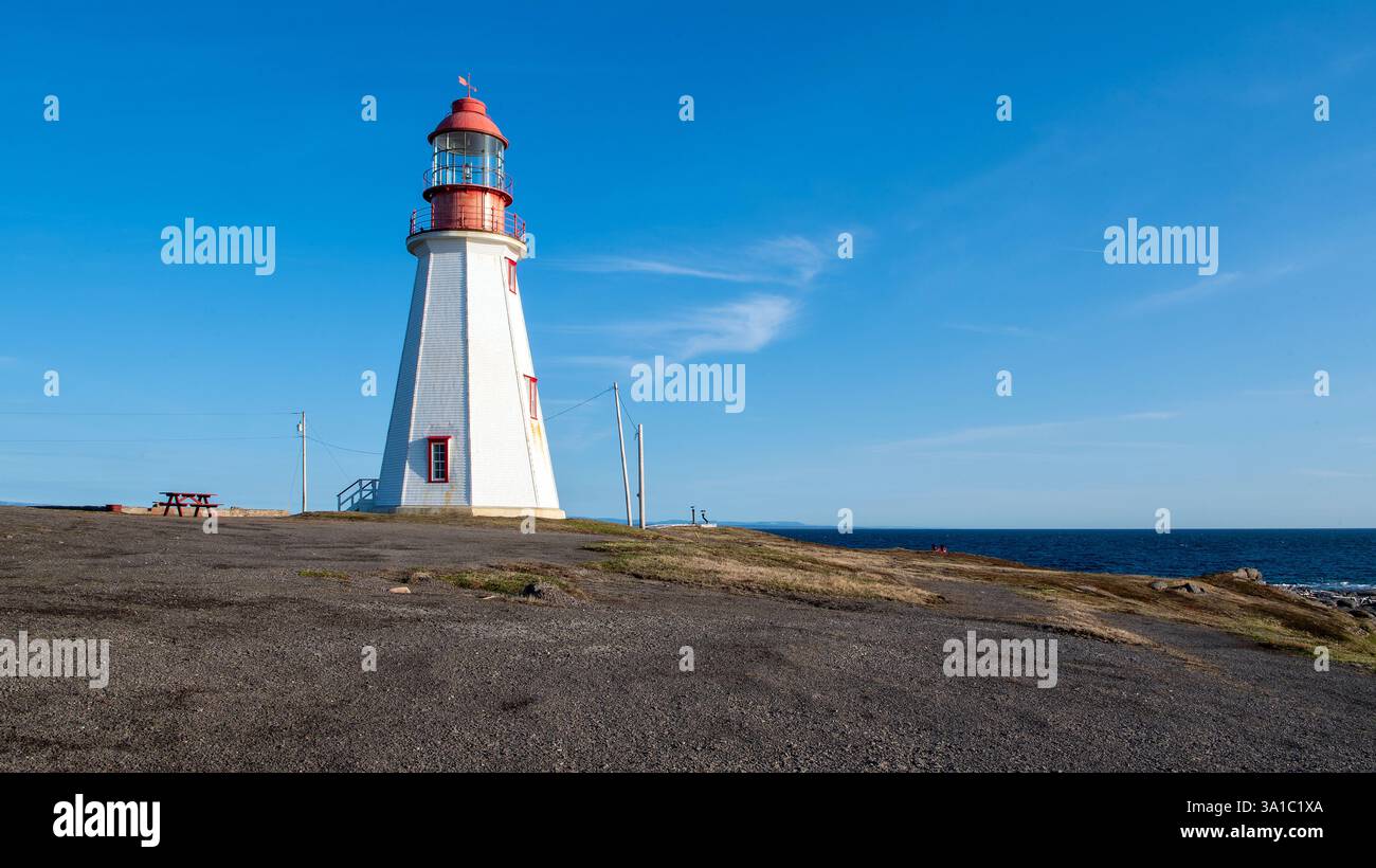 Point Riche Lighthouse sits at the western tip of the Point Riche ...