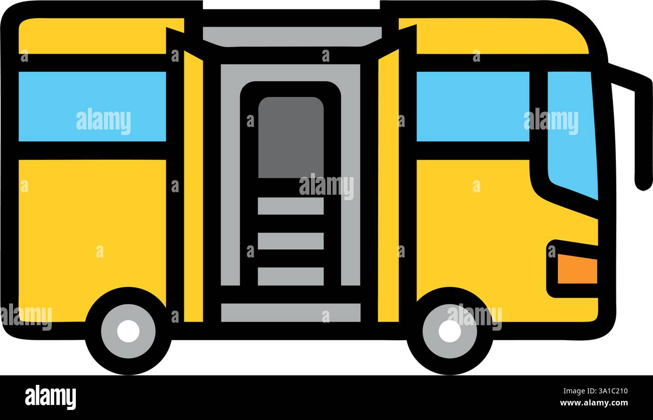 Open bus door Stock Vector Images - Alamy
