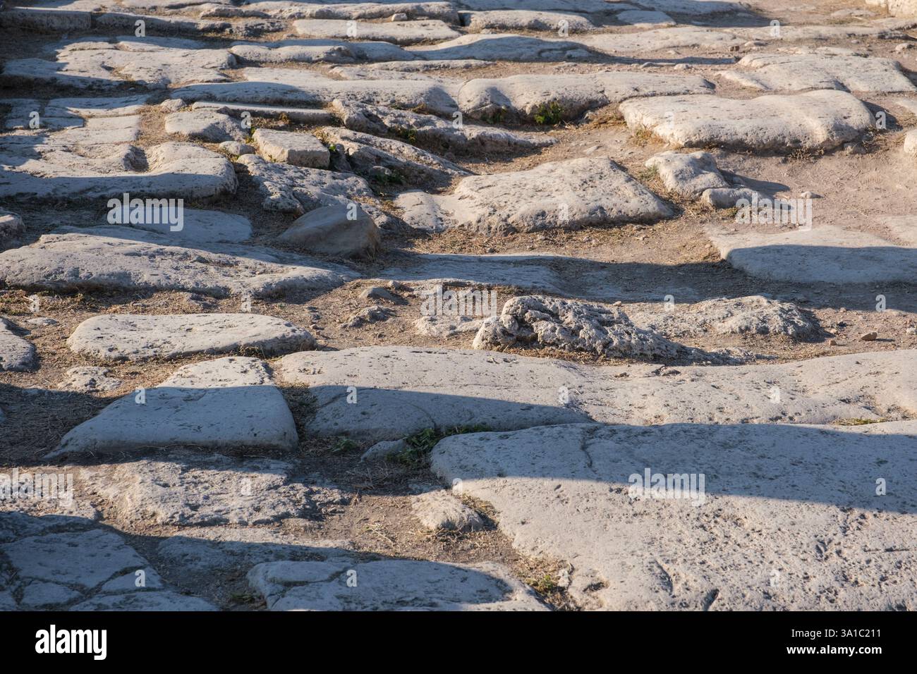 Laodicea, Turkey, Turkiye. Paving Stones in the Main Colonnaded Walkway ...