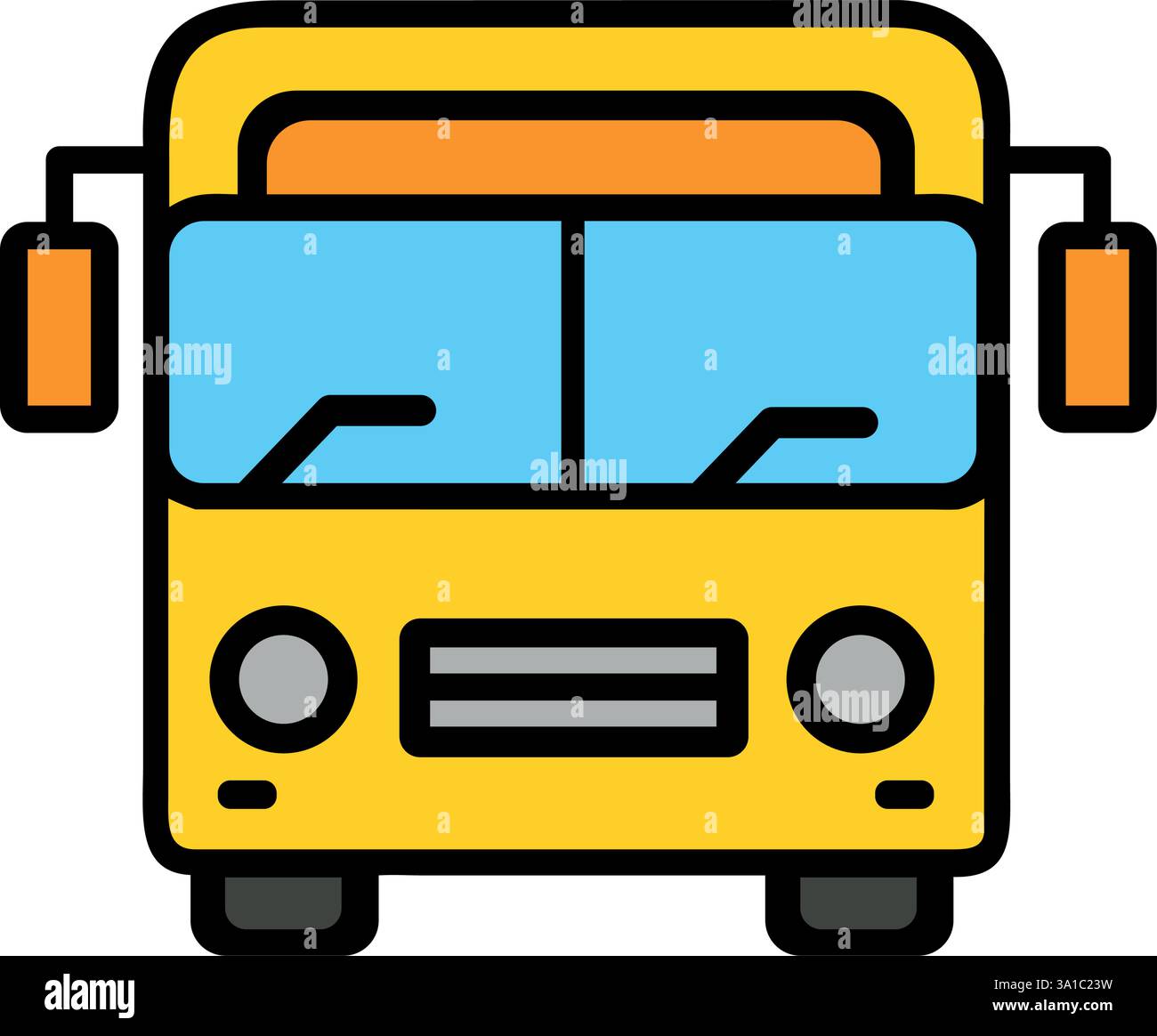 Bus Front View Urban Transit Vehicle Icon Stock Vector Image & Art - Alamy