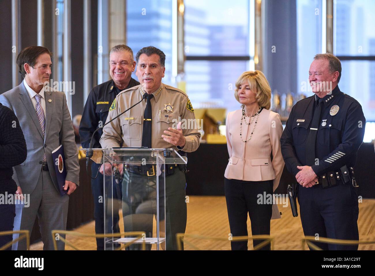 Left to right, Los Angeles County, District Attorney Nathan Hochman ...
