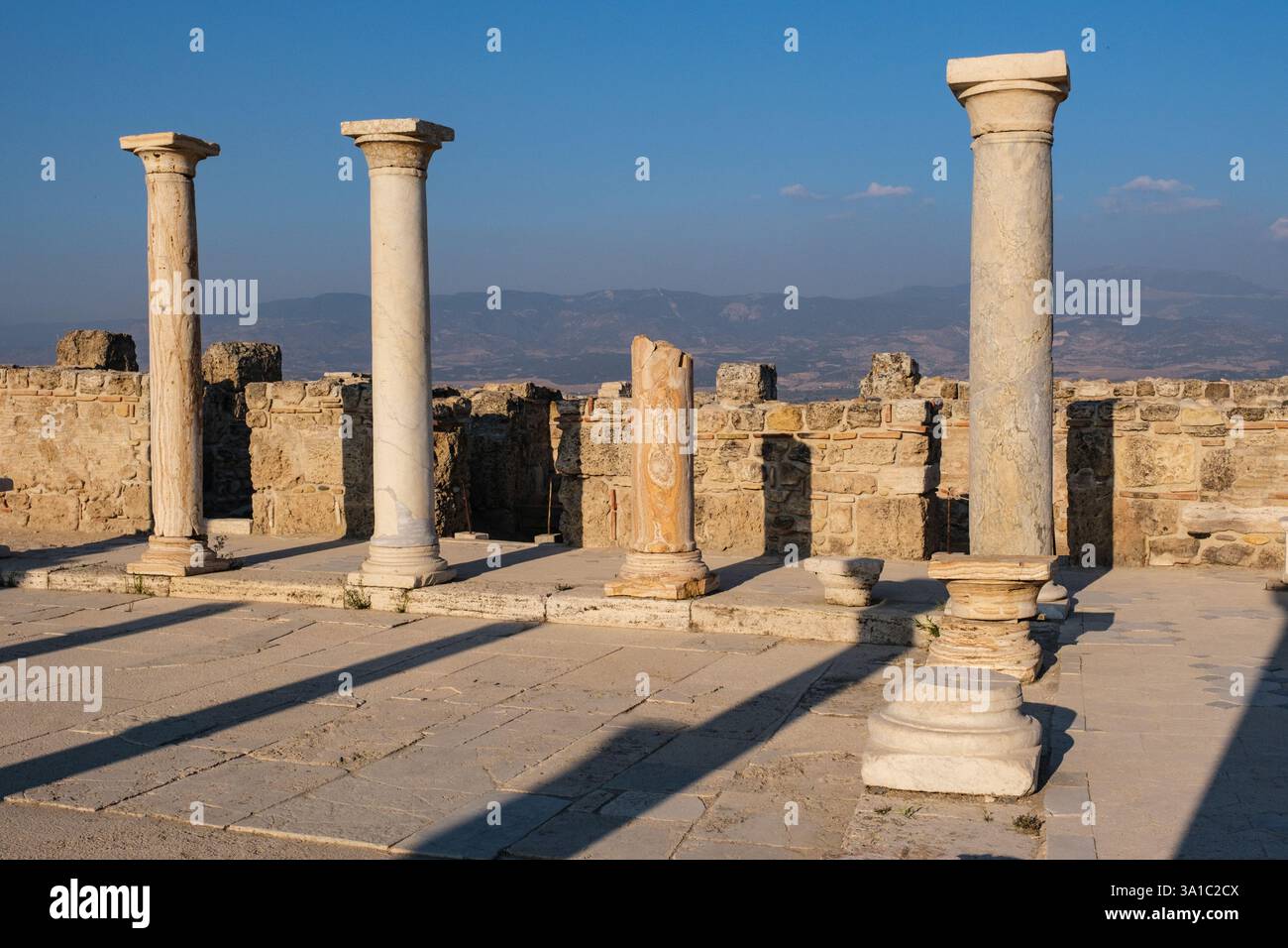 Laodicea, Turkey, Turkiye. Columns in Partially Reconstructed Temple ...