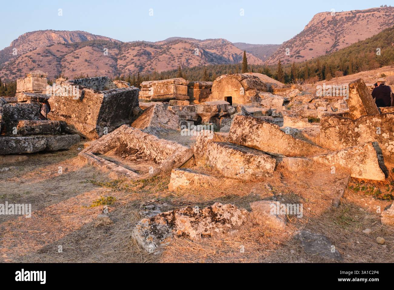 Hierapolis, Turkey, Turkiye. Burial Tombs in the Necrop[olis Stock ...