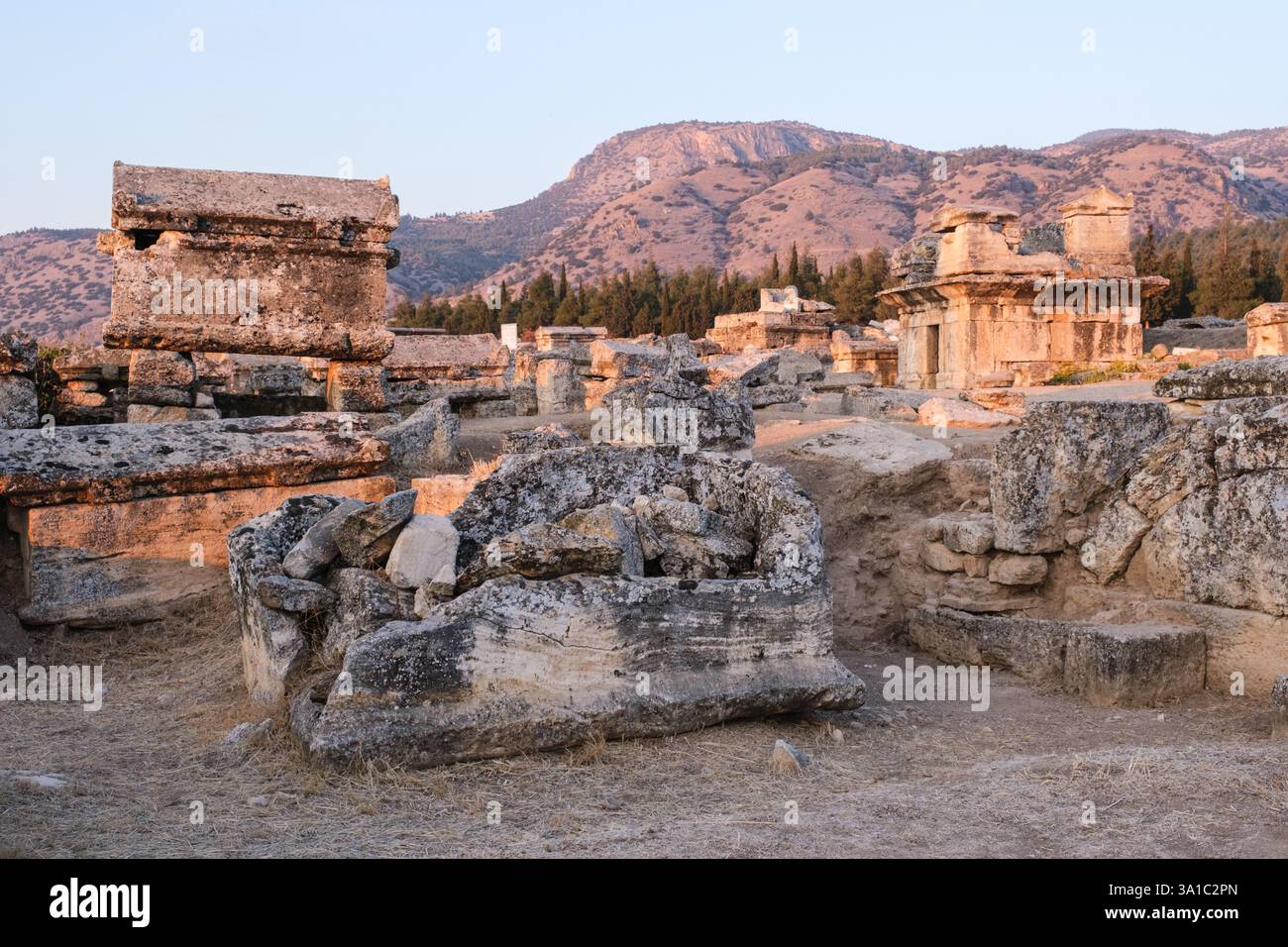 Hierapolis, Turkey, Turkiye. Burial Tombs in the Necrop[olis Stock ...