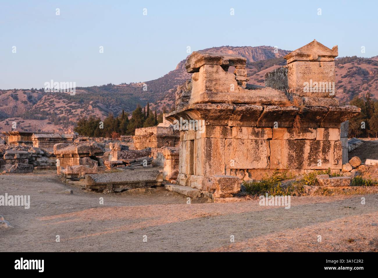 Hierapolis, Turkey, Turkiye. Burial Tombs in the Necrop[olis Stock ...