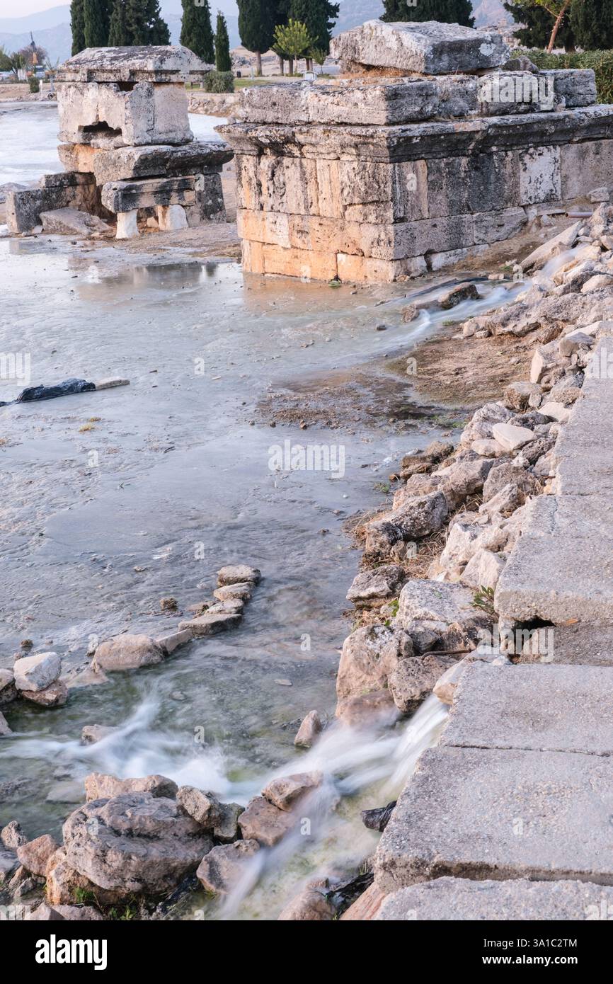 Hierapolis, Turkey, Turkiye. Pamukkale. Travertine, Calcium Carbonate ...