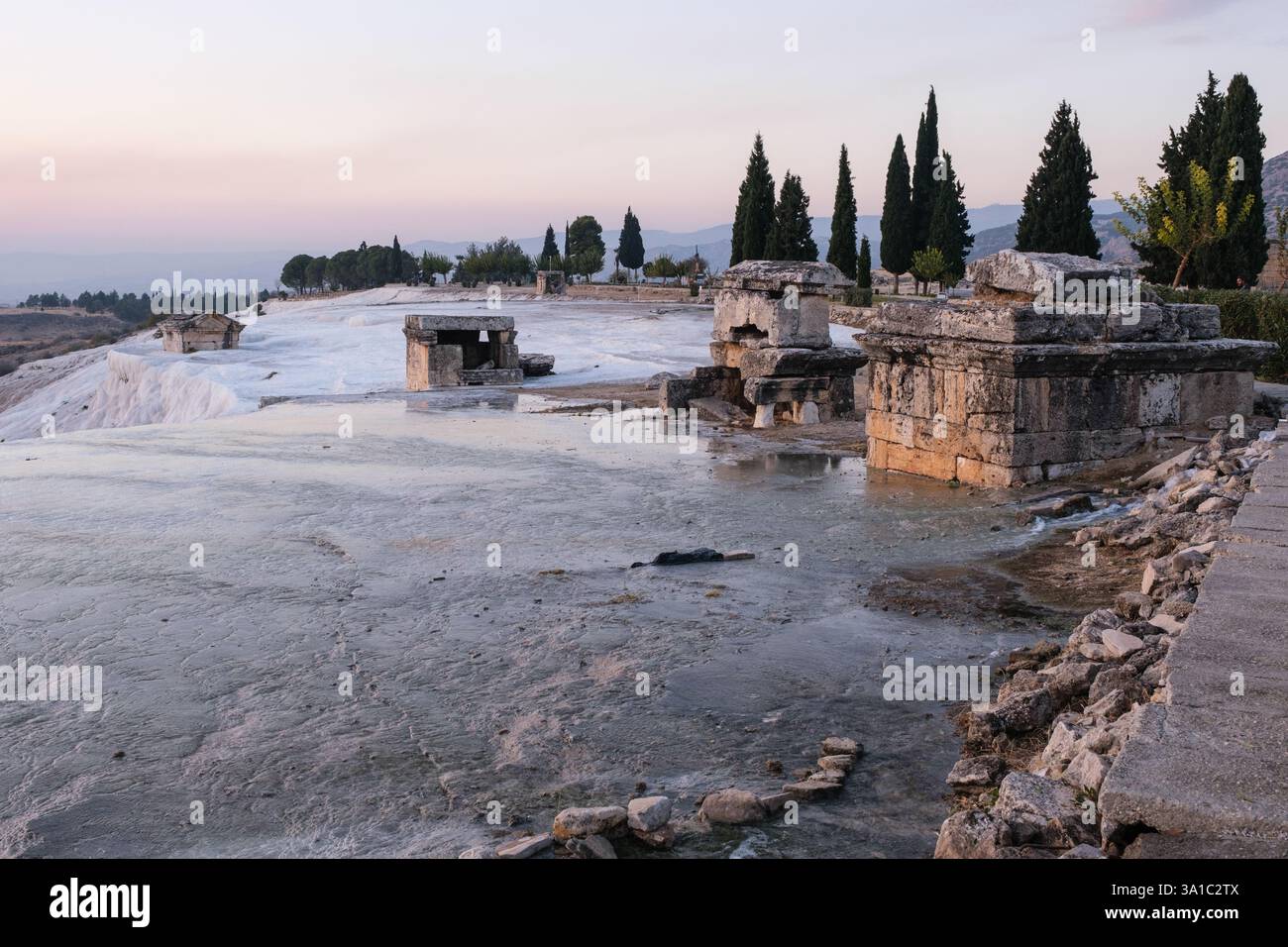 Hierapolis, Turkey, Turkiye. Pamukkale. Travertine, Calcium Carbonate ...