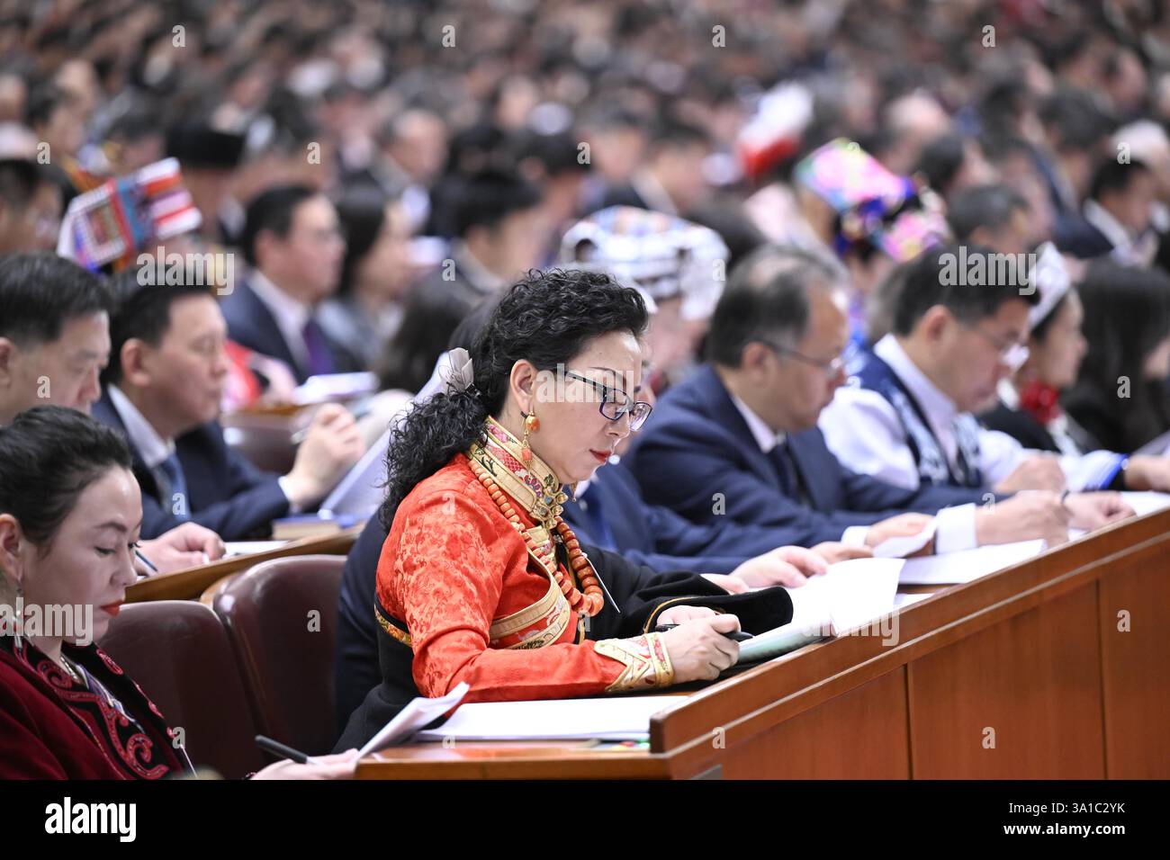 (250308) -- BEIJING, March 8, 2025 (Xinhua) -- The second plenary ...