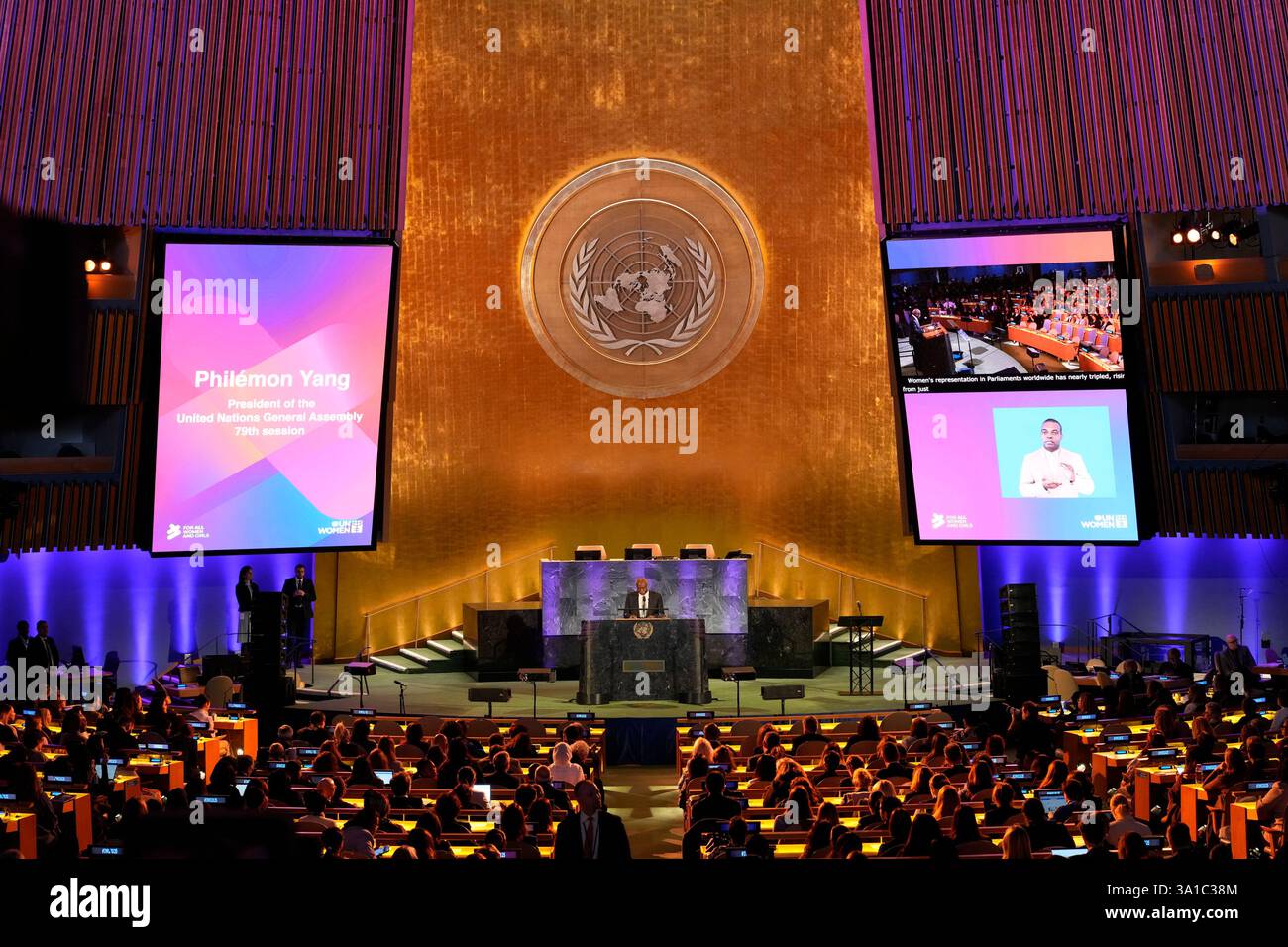 Philemon Yang President of the UN General Assembly 79th Session during the Official United ...