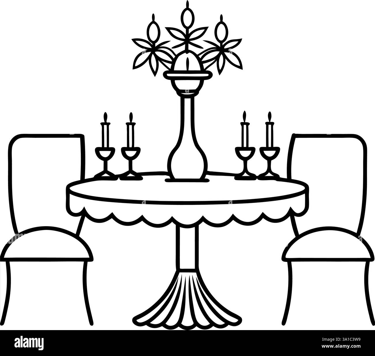 Reception table flowers Stock Vector Images - Alamy