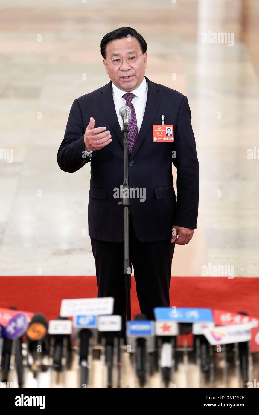 Beijing, China. 8th Mar, 2025. Chinese Minister of Agriculture and ...
