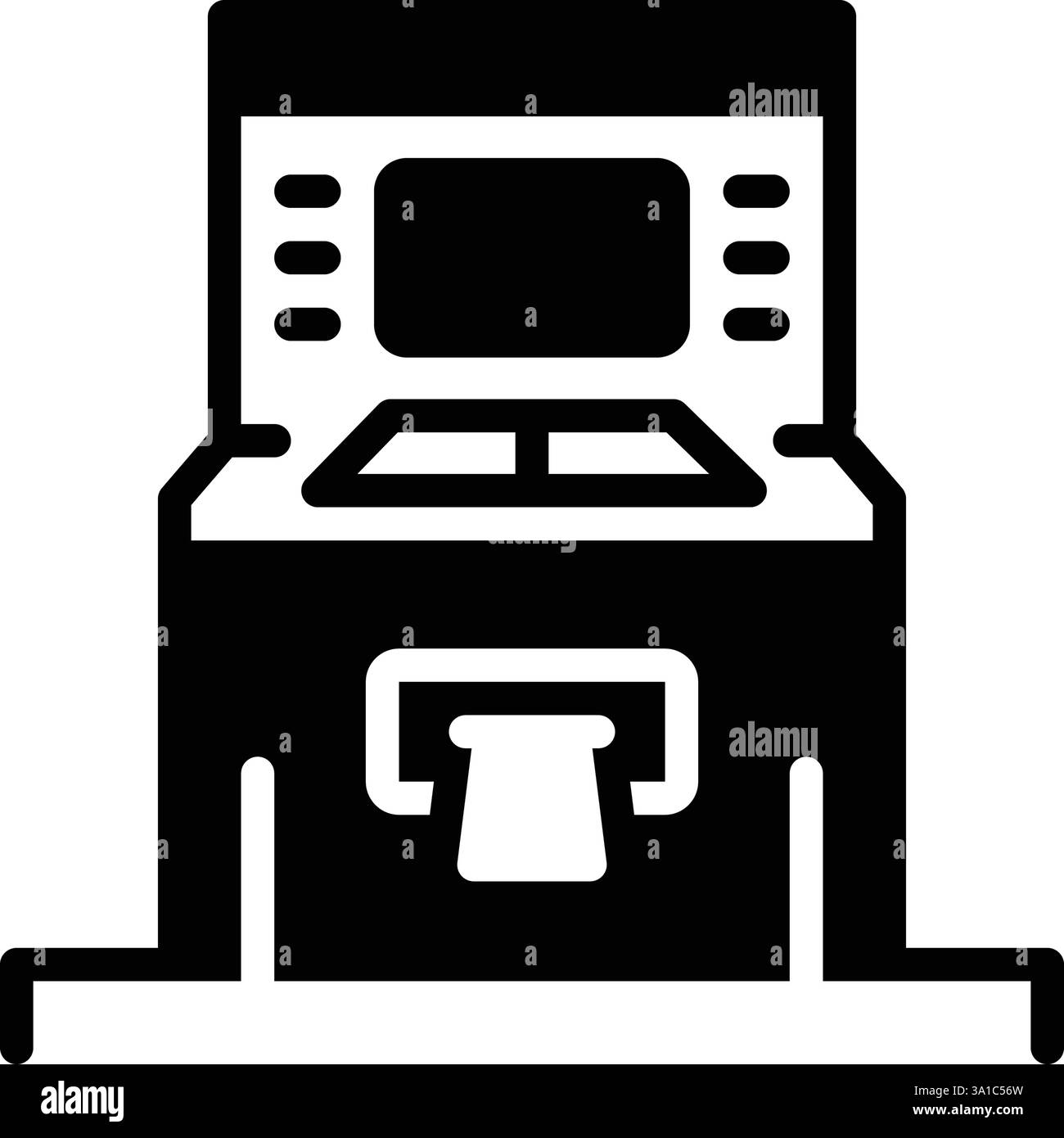 Automated teller illustration Black and White Stock Photos & Images - Alamy