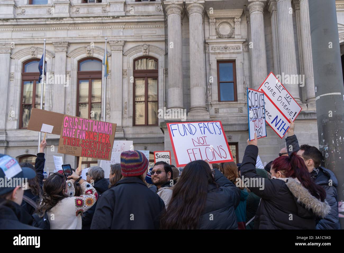 Philadelphia, Pennsylvania – March 7-2025: Supporters of science ...