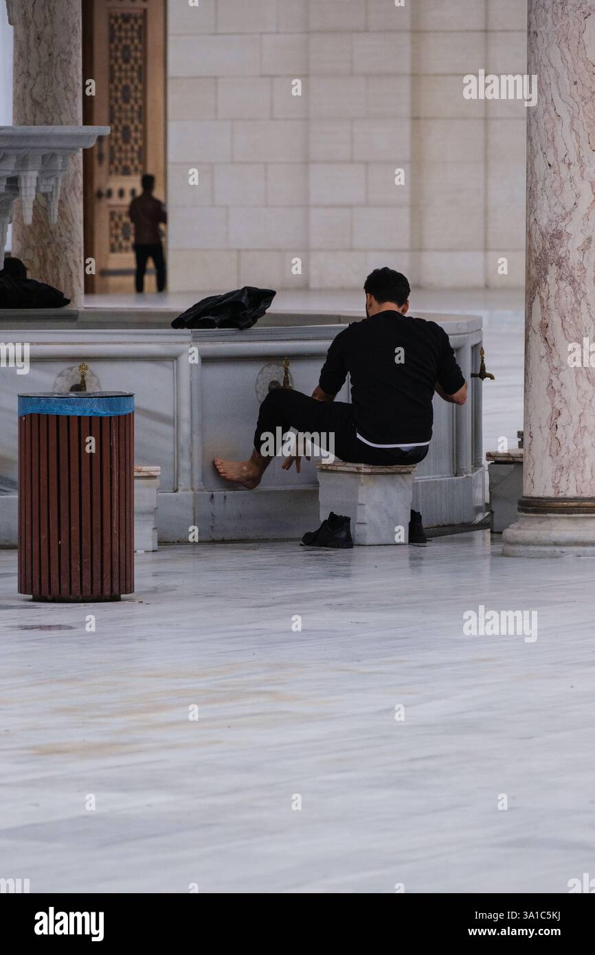 Istanbul, Turkey, Turkiye. Man Performing Ablutions before Going to ...