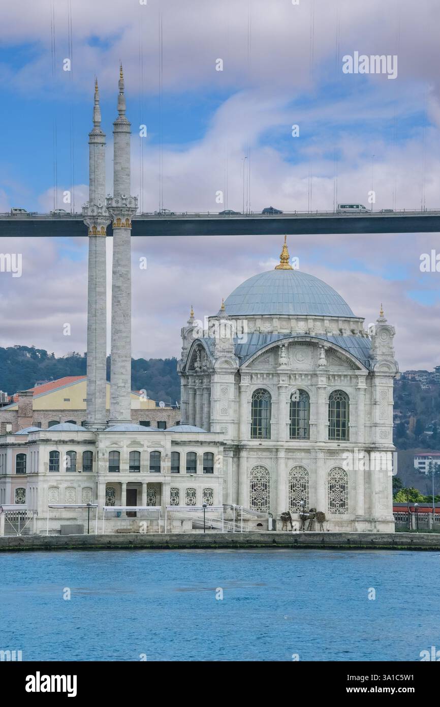Istanbul, Turkey, Turkiye.Orttakoy Mosque, formerly Buyuk Mecidiye ...
