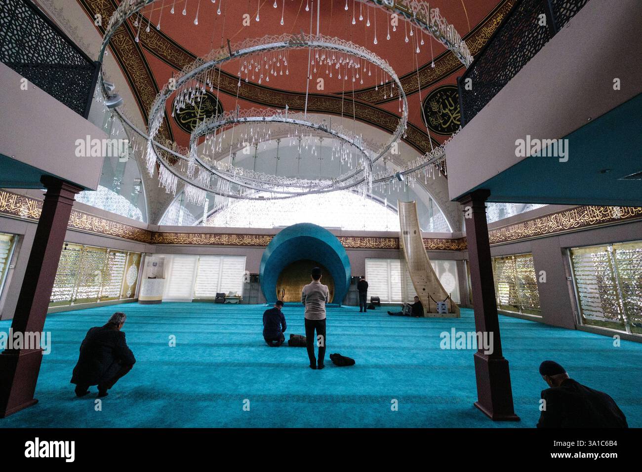 Istanbul, Turkey, Turkiye. Sakirin Mosque. Worshipers Praying ...