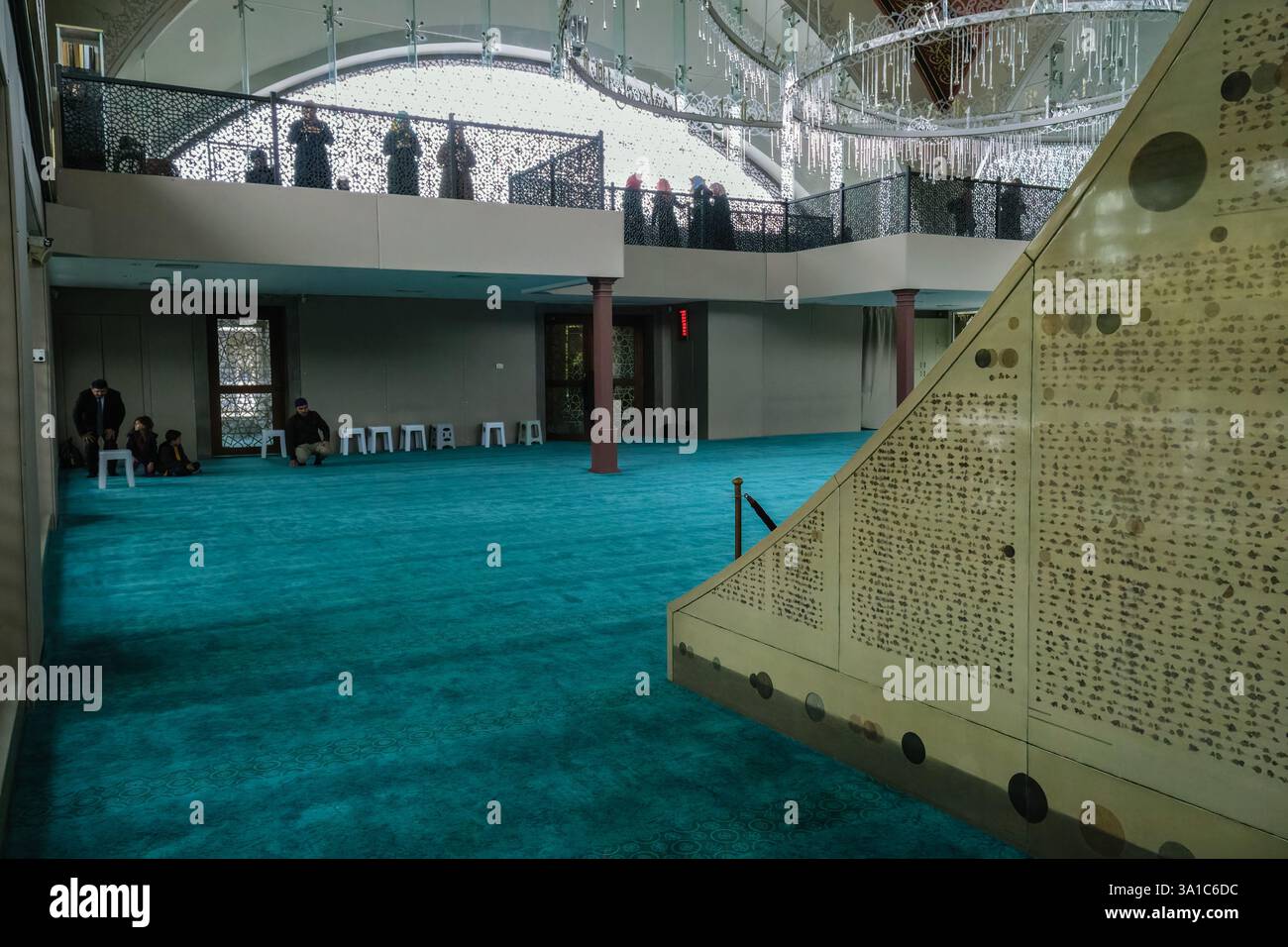 Istanbul, Turkey, Turkiye. Sakirin Mosque Minbar right foreground ...