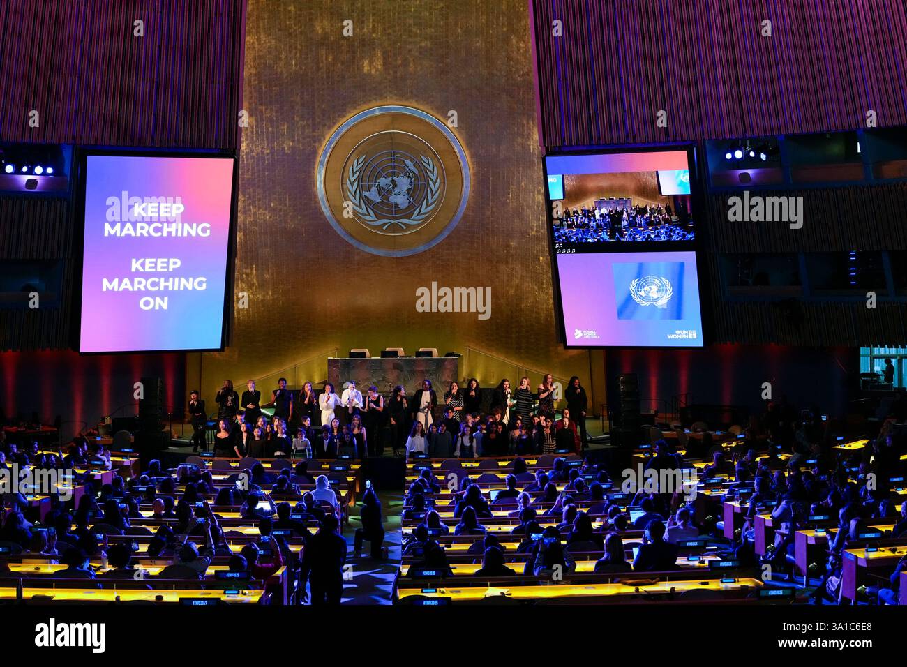 New York, USA. 07th Mar, 2025. Performance by SUFFS the Musical during ...