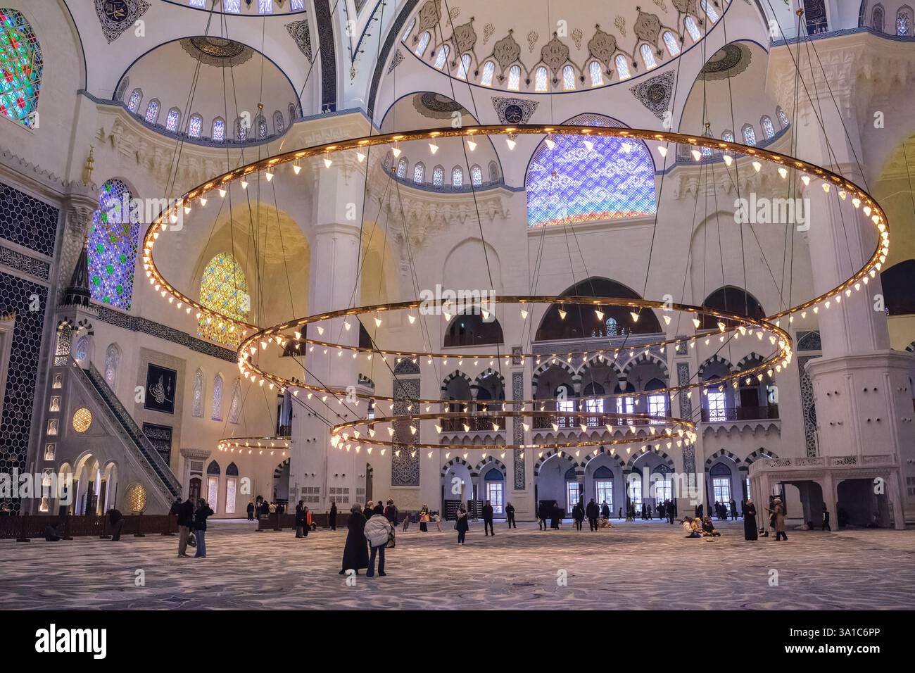 Istanbul, Turkey, Turkiye. Grand Camlica Mosque, largest in Turkey ...
