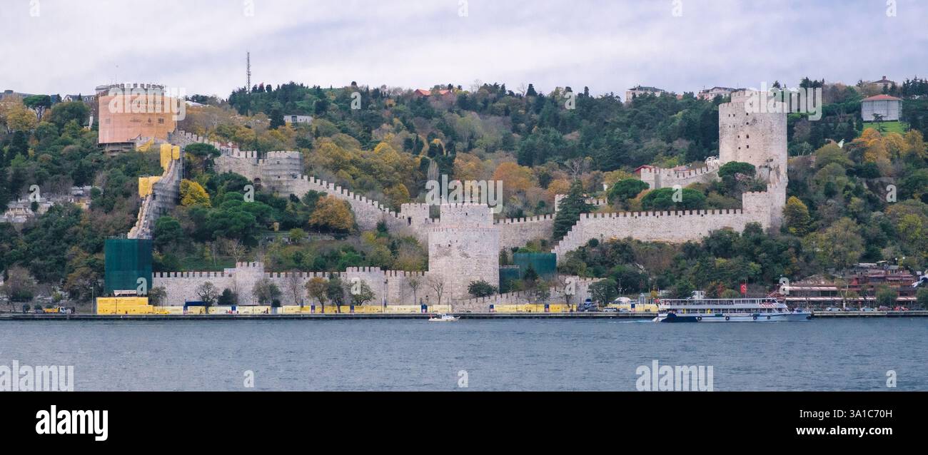 Istanbul, Turkey, Turkiye. Rumeli Fortress on the Bosphorus, 15th ...