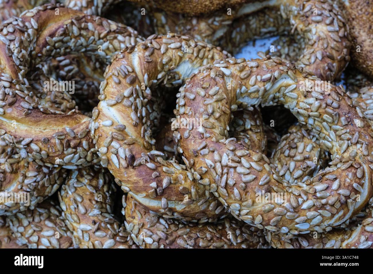 Istanbul, Turkey, Turkiye. Simit, Turkish Sesame Bread Rings Stock ...