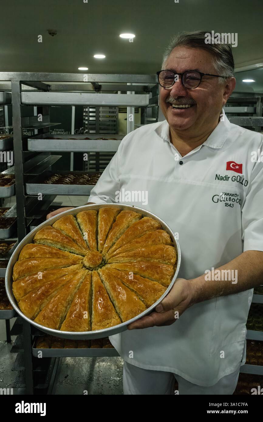 Istanbul, Turkey, Turkiye. Mr. Nadir Gullu, Owner of Gulluoglu ...