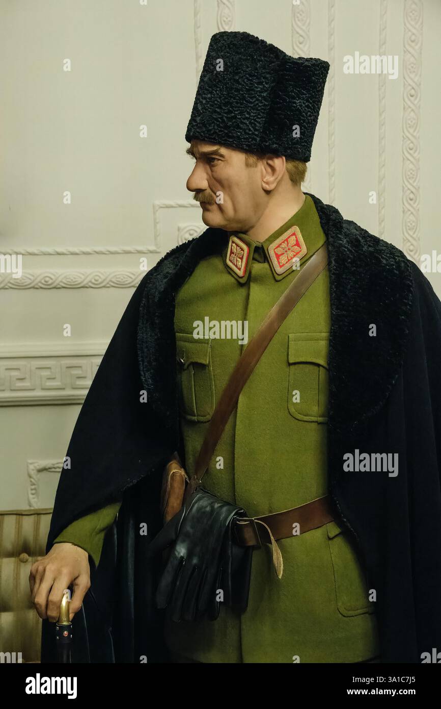 Istanbul, Turkey, Turkiye. Pera Palace Hotel Museum with Statue of ...