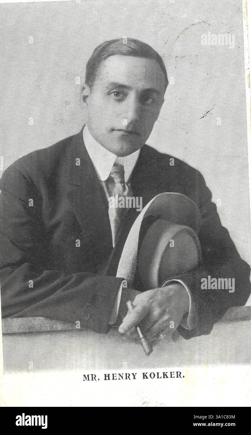 Henry Kolker- a vintage image of early 20th actor Henry Kolker Stock ...
