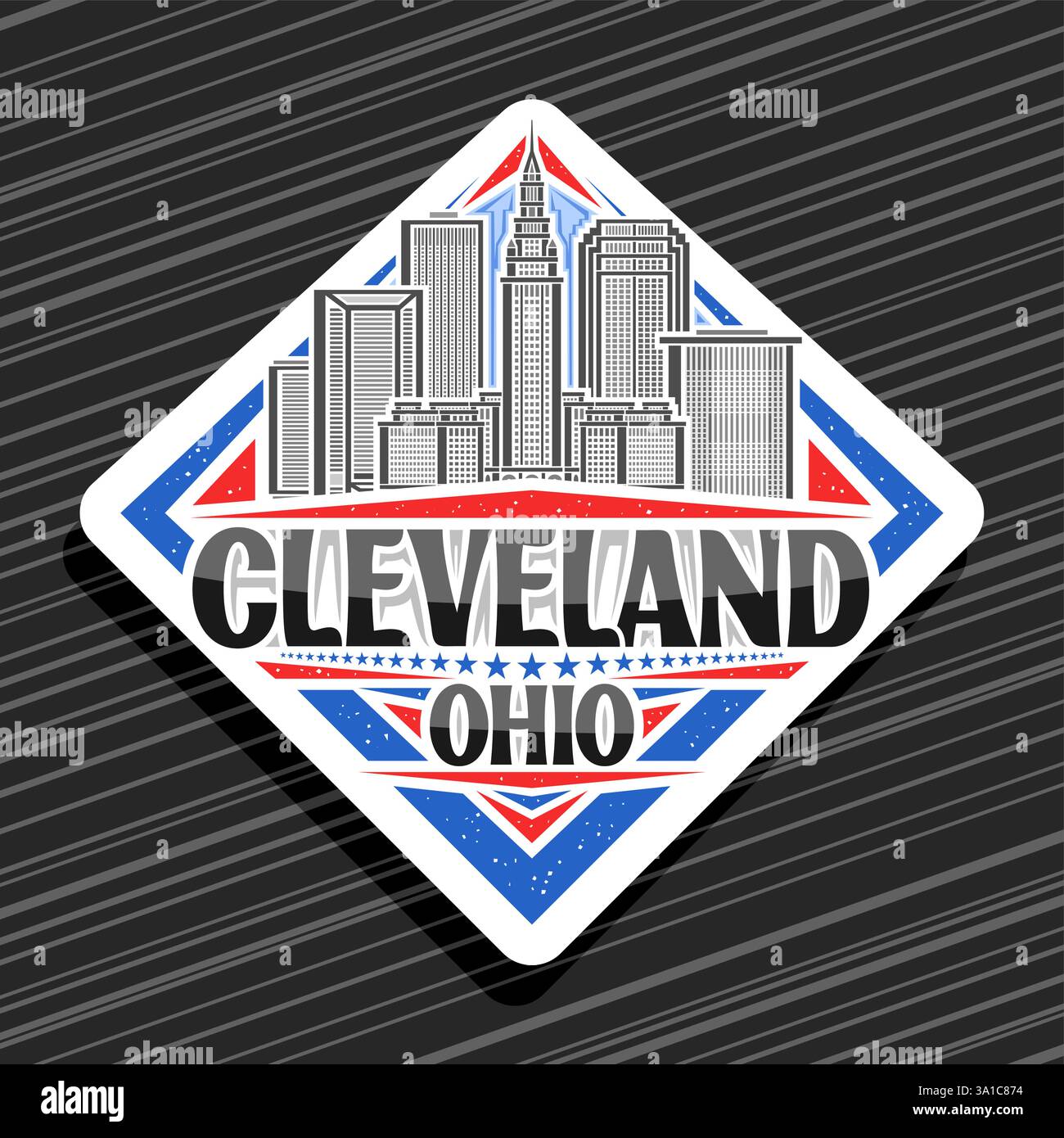 Cleveland ohio road sign Stock Vector Images - Alamy