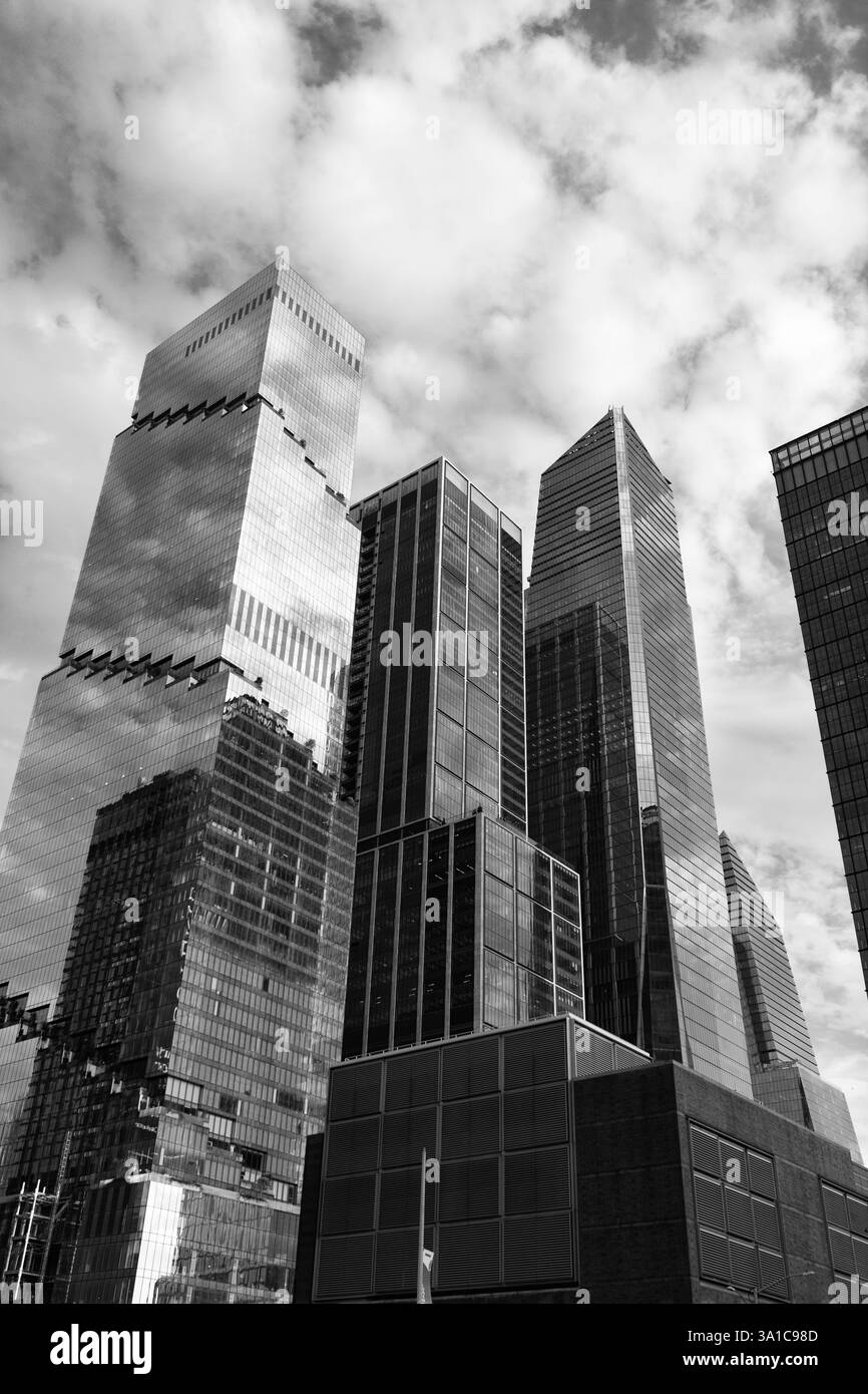 Skyscraper building facades. Modern city perspective. Skyscraper in ...