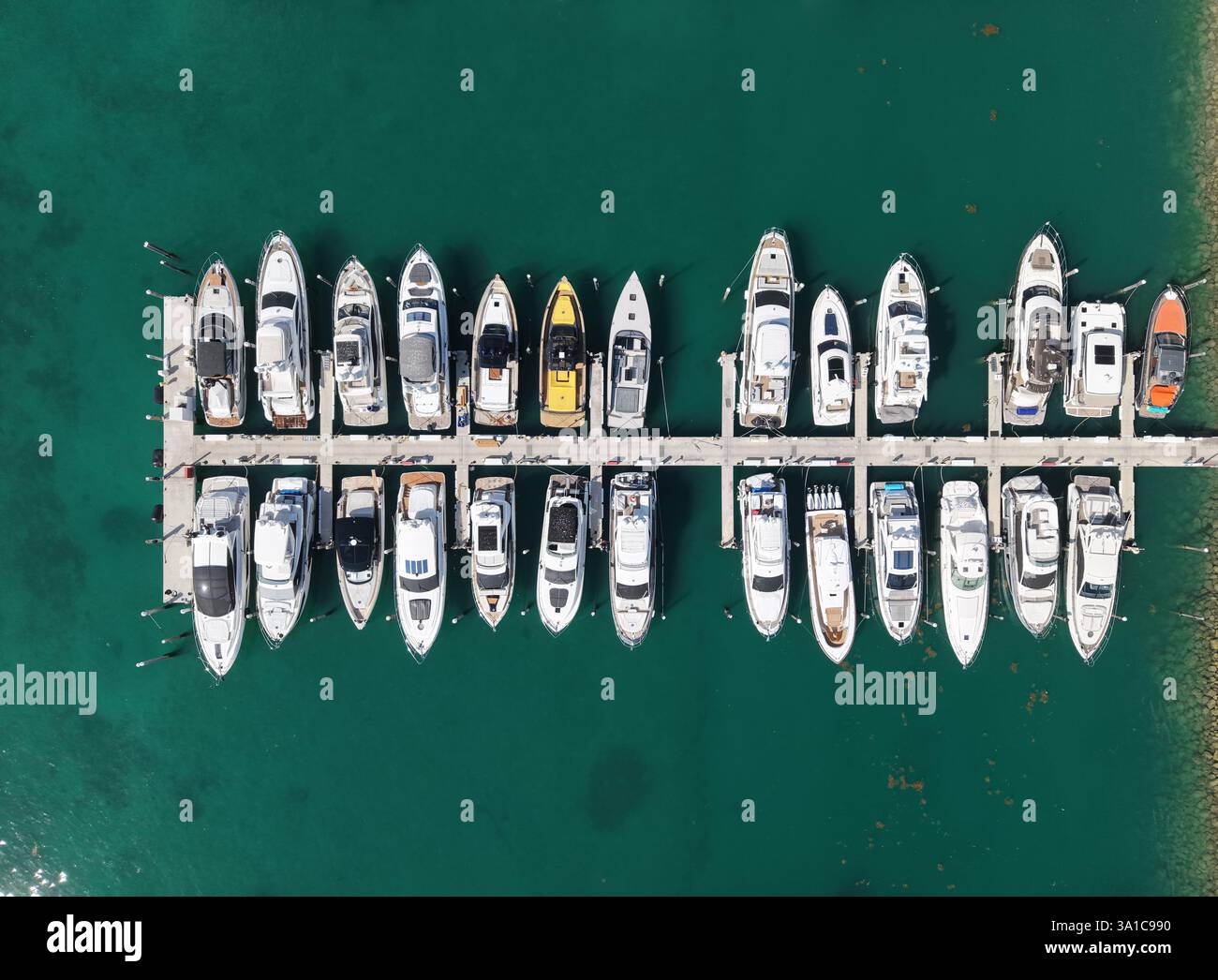 Miami south beach view. Yacht club. Marina in Miami, Florida. Private ...